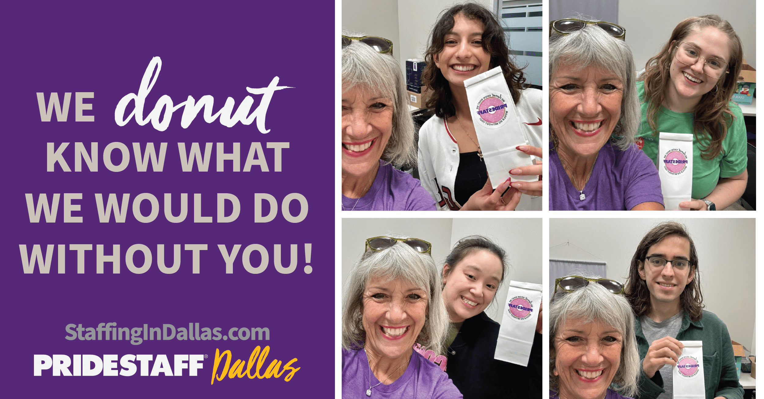 PrideStaff Dallas, where gratitude for our employees comes in all forms ...